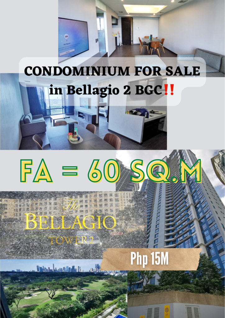 CONDOMINIUM FOR SALE in Bellagio 2 BGC, Taguig City‼️ | MoveInTheCity