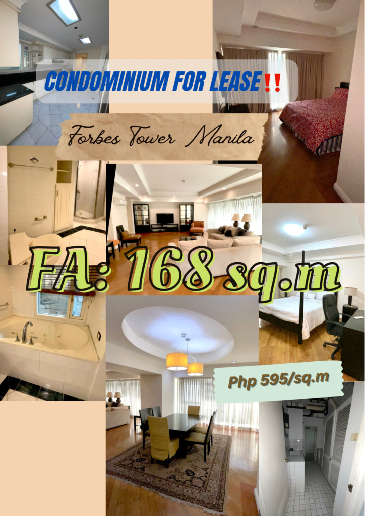Condominium for Lease in Valero Street, Forbes Tower Manila‼️ ...