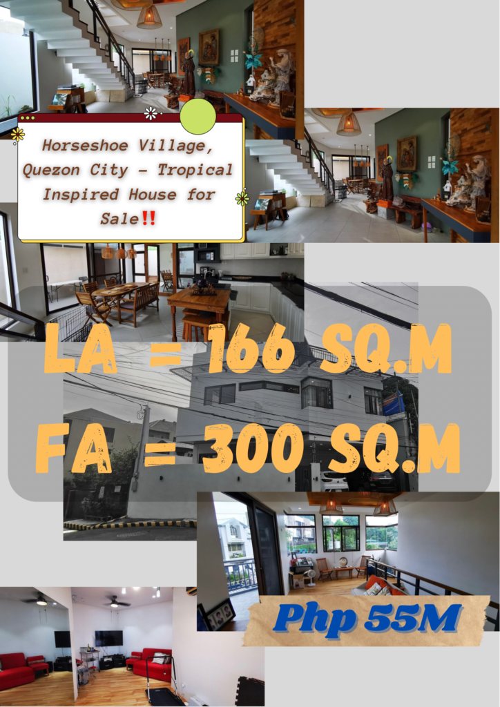 Horseshoe Village, Quezon City - Tropical Inspired House for Sale‼️ ...